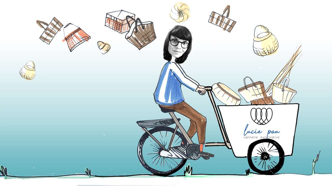 Une vannière à vélo