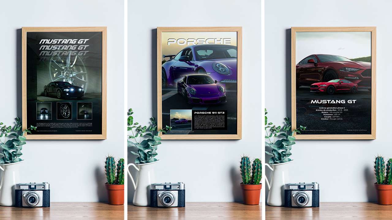 Posters photomontages automobile
