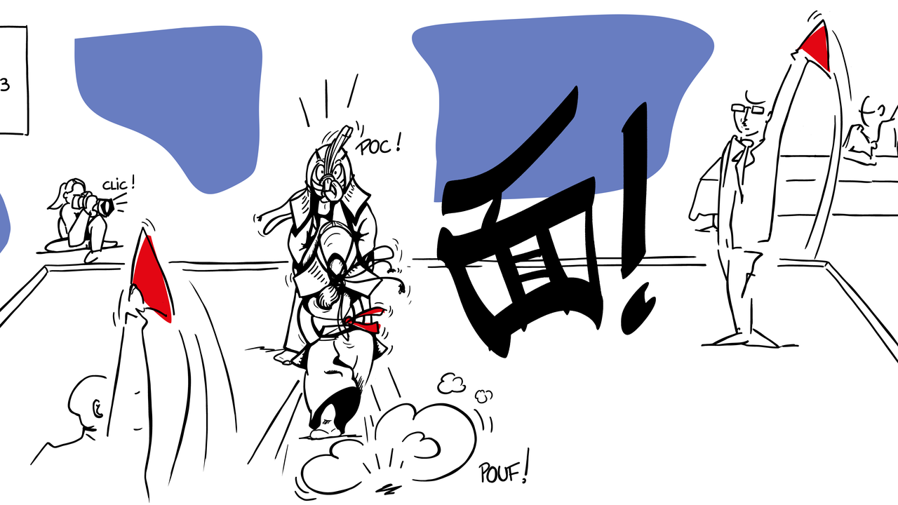 Tenuguis - Croquis Championnats d'Europe de Kendo 2023 - Ulule