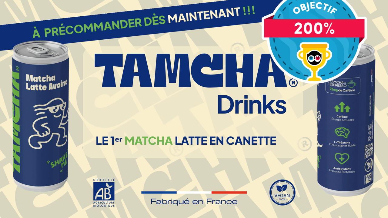 CAP 200% !!! TAMCHA, ton premier MATCHA latte en canette