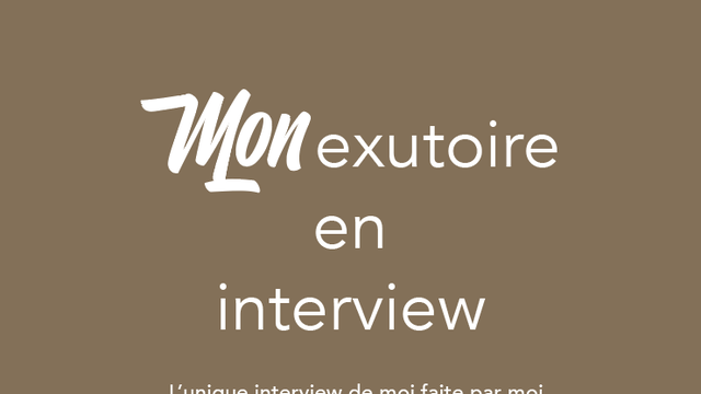 Livre "Mon exutoire en interview" - Ulule