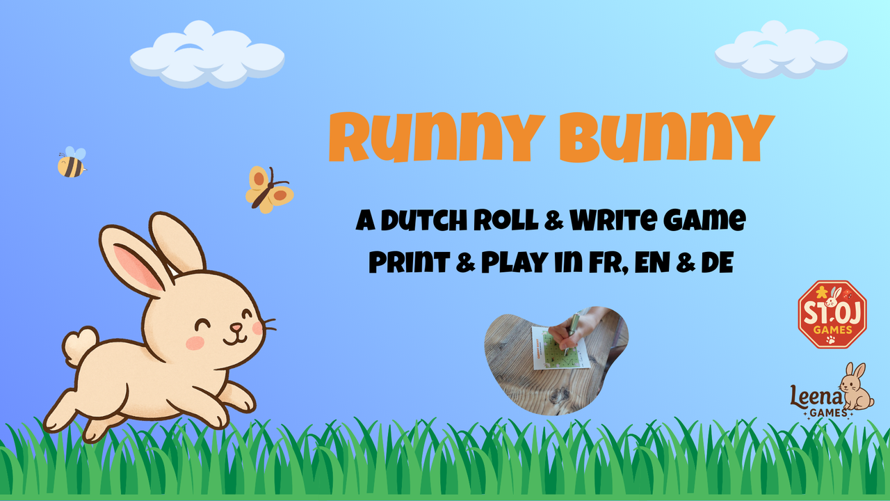 Runny Bunny - een vrolijk roll & write spel met konijnen - Ulule