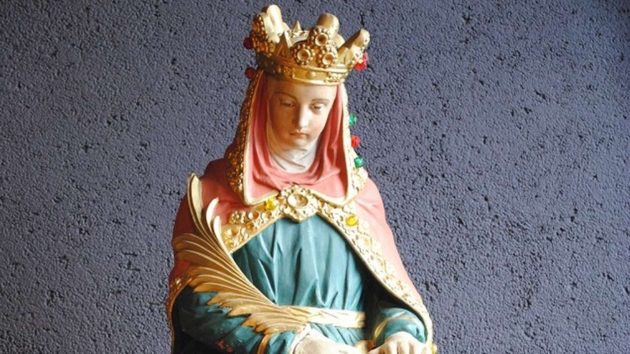 Restauration de la statue de Sainte Barbe
