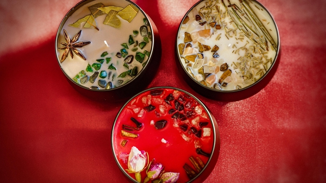 Bougies d'intention artisanales