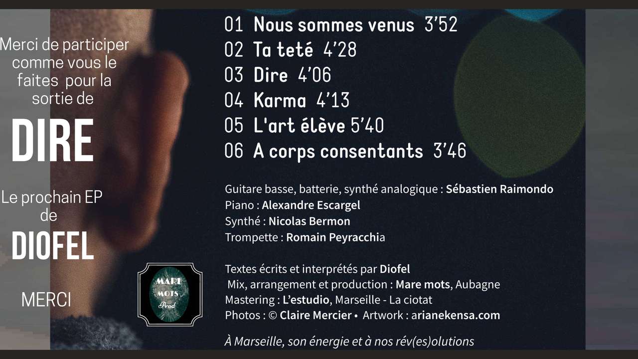 Diofel - Dire, le nouvel EP - Ulule