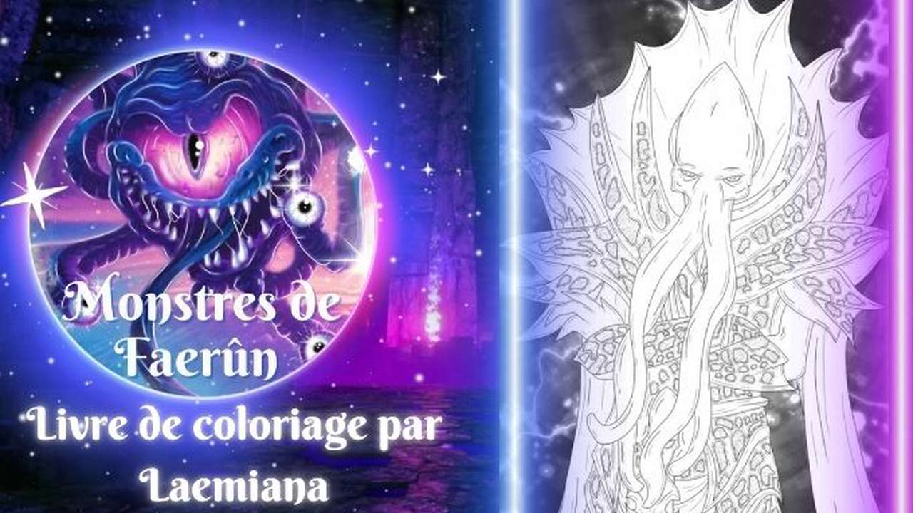 Livre de coloriage: monstres de Faerûn : on vise les paliers