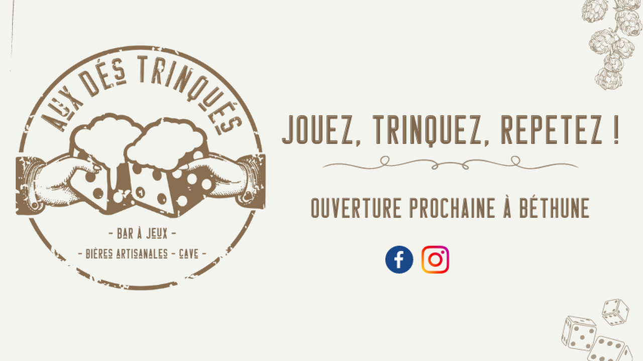 Aux Dés Trinqués - Bar à jeux/bières artisanales à Béthune