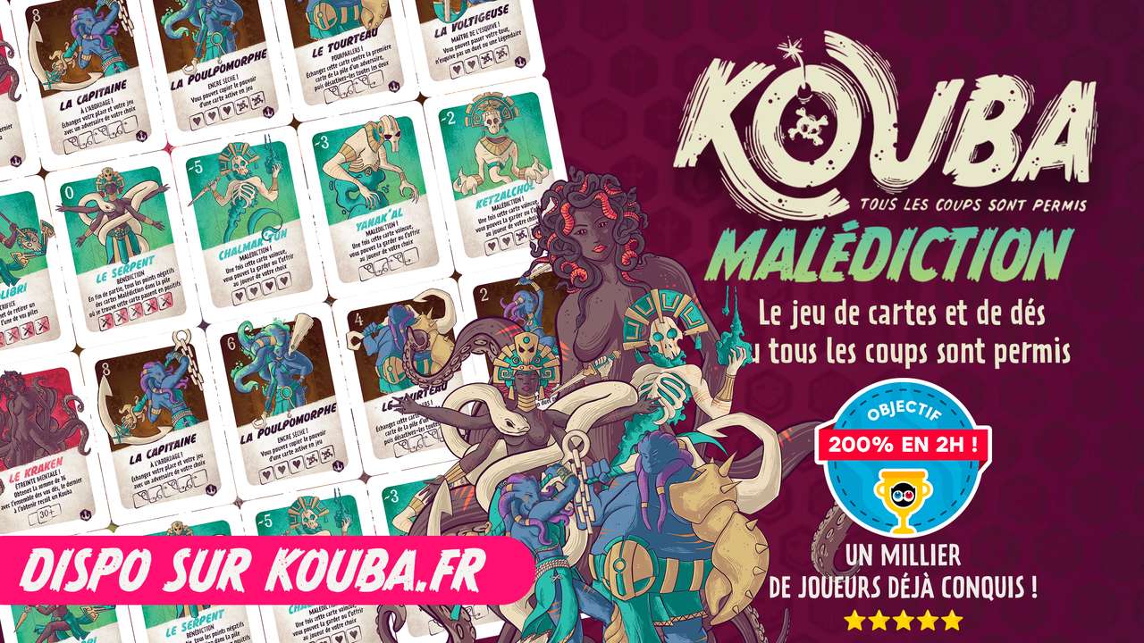 KOUBA MALÉDICTION ! le jeu de cartes et de dés épique