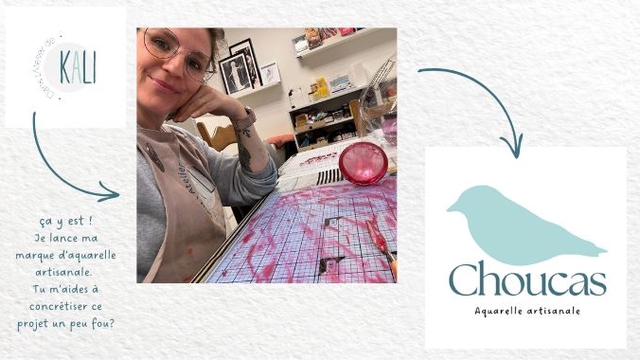 Kali créé sa marque d'aquarelle artisanale : " Choucas