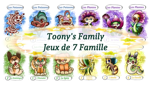 Toony's Family - le jeux de 7 familles
