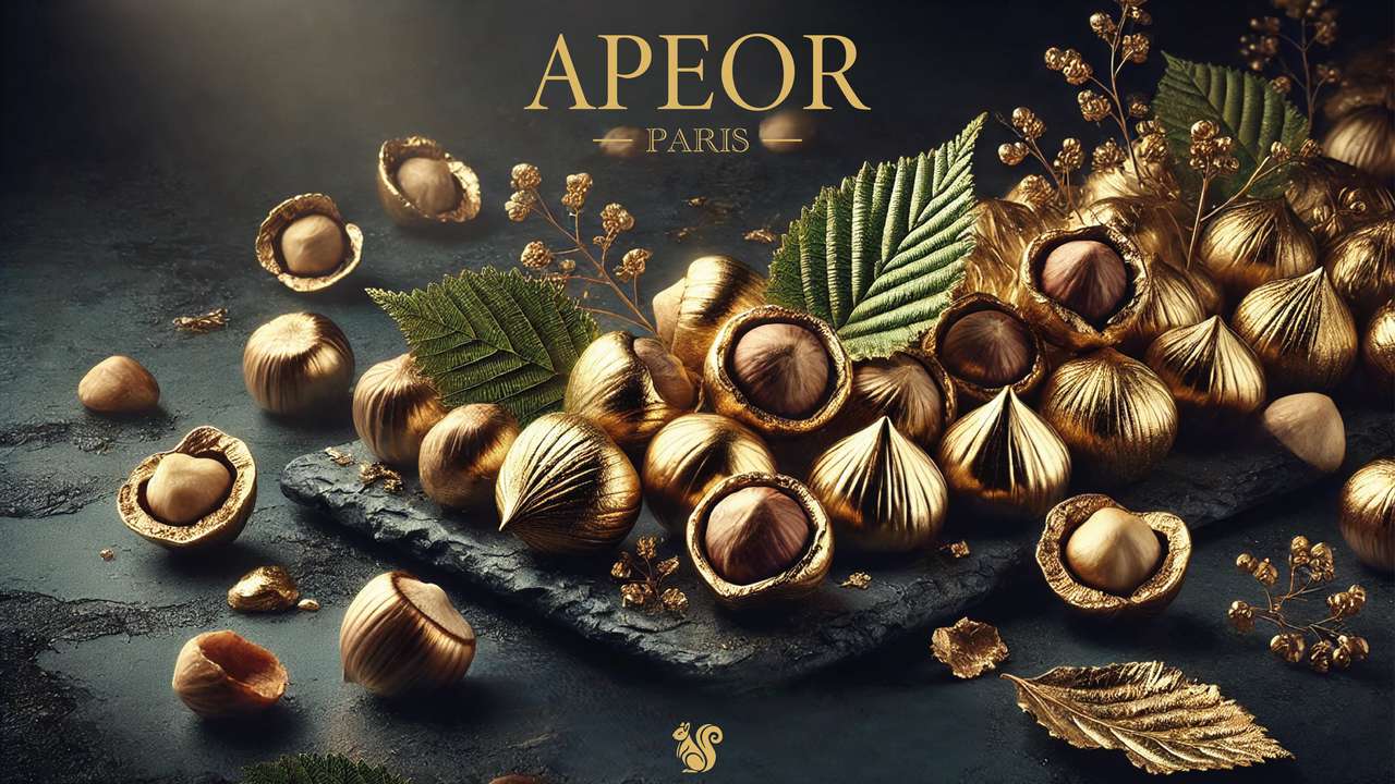 Apéor Paris, Amandes et noisettes à croquer en or 24K
