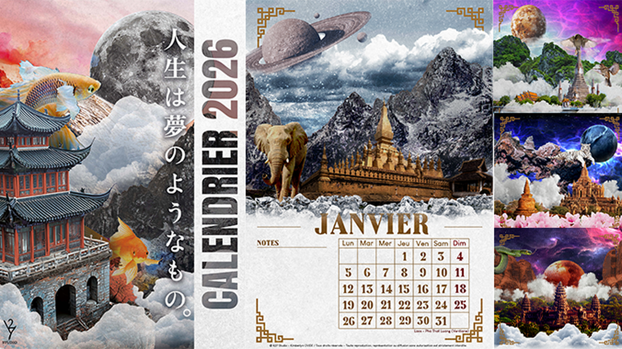 Voyage onirique en Asie du Sud-Est - Calendrier 2026