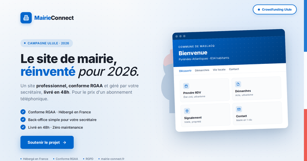 Mairie Connect : la mairie plus simple au quotidien - Ulule