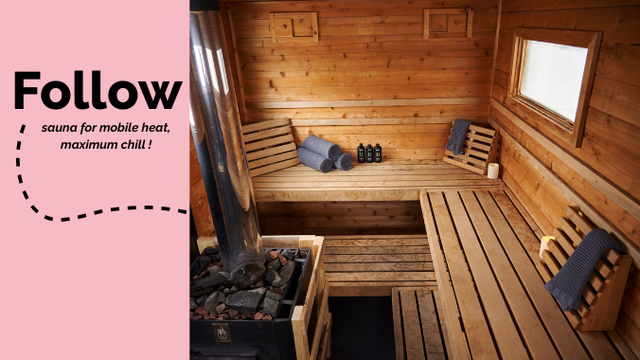 A mobile sauna for wellness in unexpected places