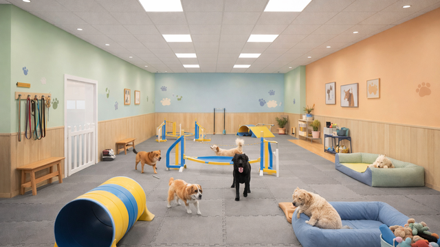 Un parc canin en intérieur pour Le Monde de Naïa