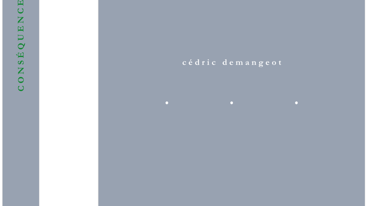 Volume de la revue Conséquence dédié à Cédric Demangeot