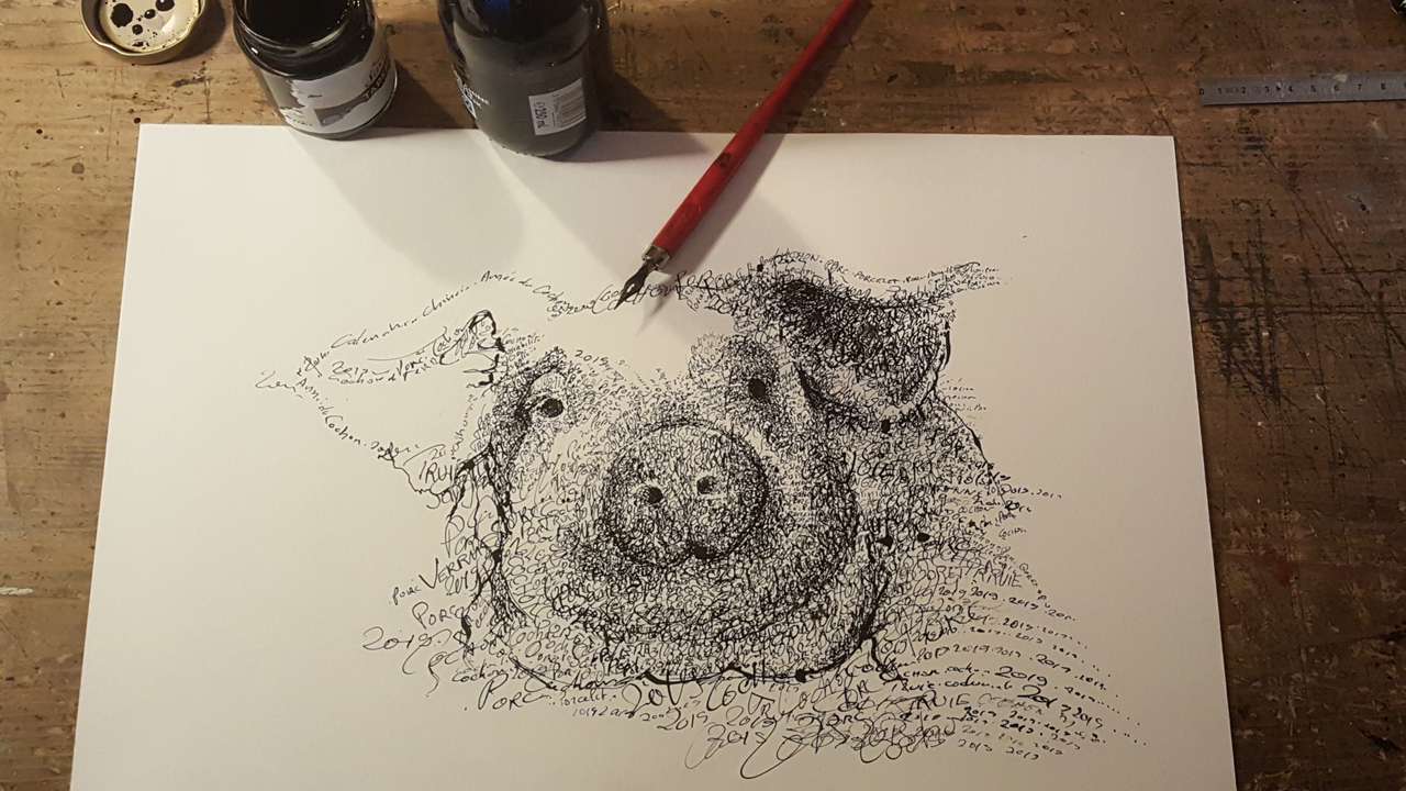 Calendrier chinois 2019 sérigraphié