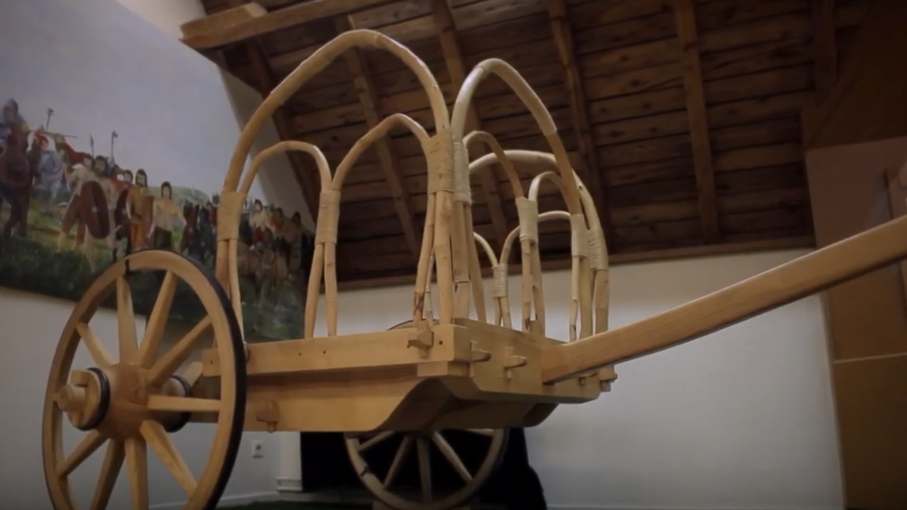 Reconstitution d'un char celtique