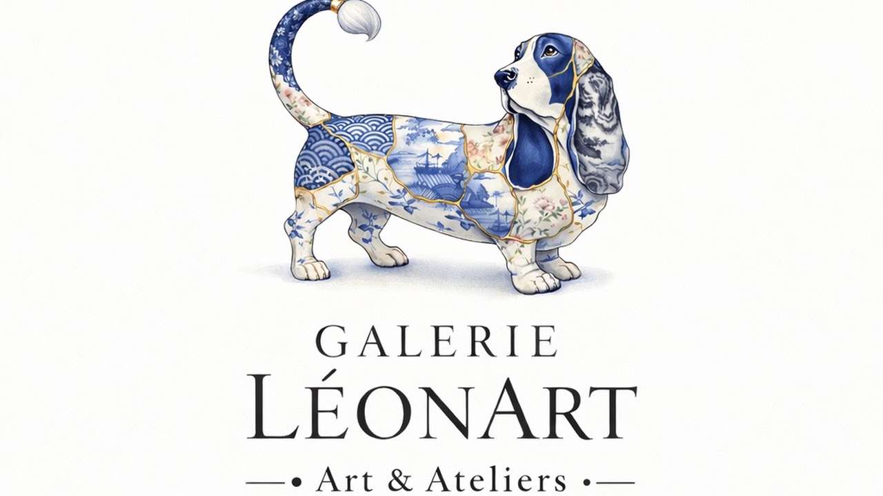 Galerie LéonArt à Nantes : art, ateliers et un chien