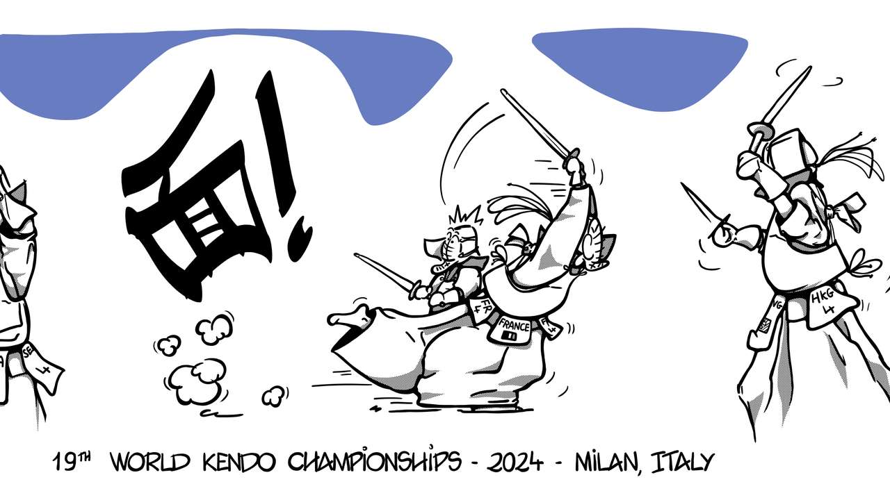 Tenugui - Croquis Championnats du monde de Kendo 2024 (WKC)