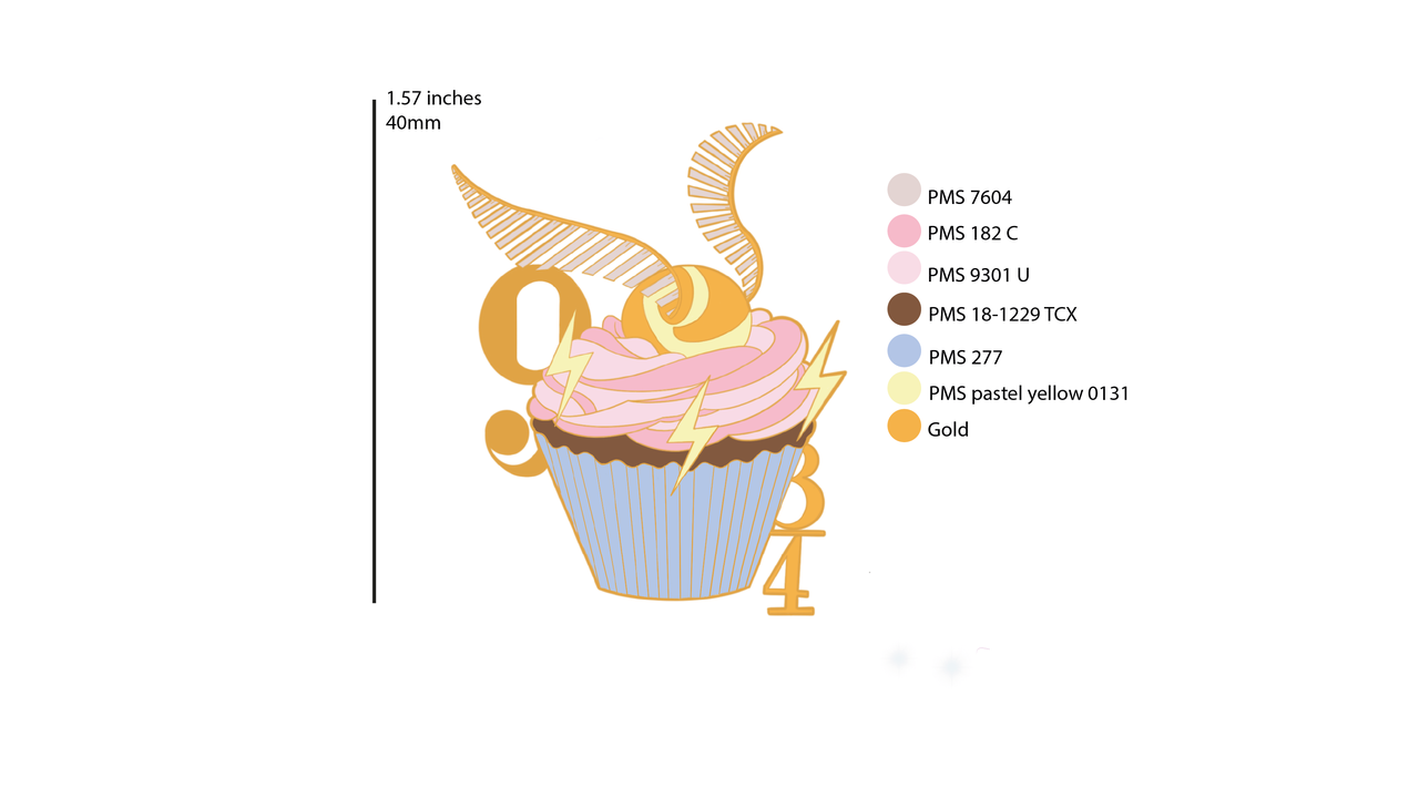 Golden snitch cupcake pin's