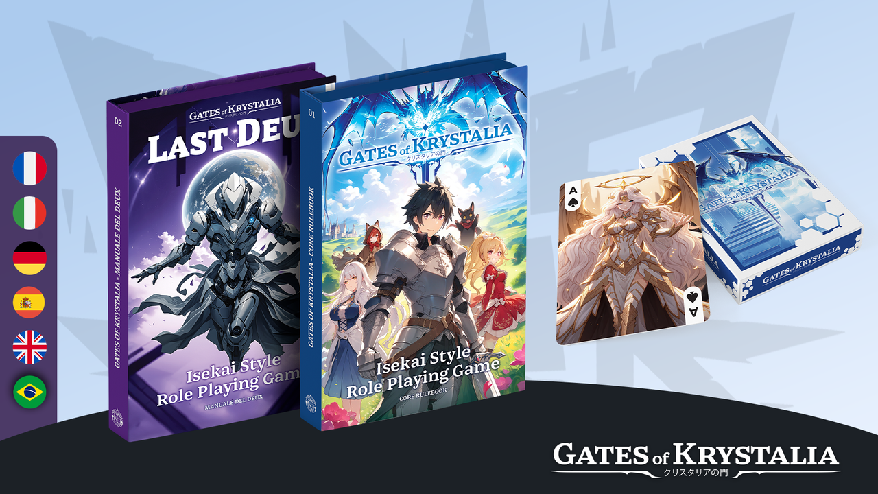 Gates of Krystalia - Le JDR anime isekai avec des cartes