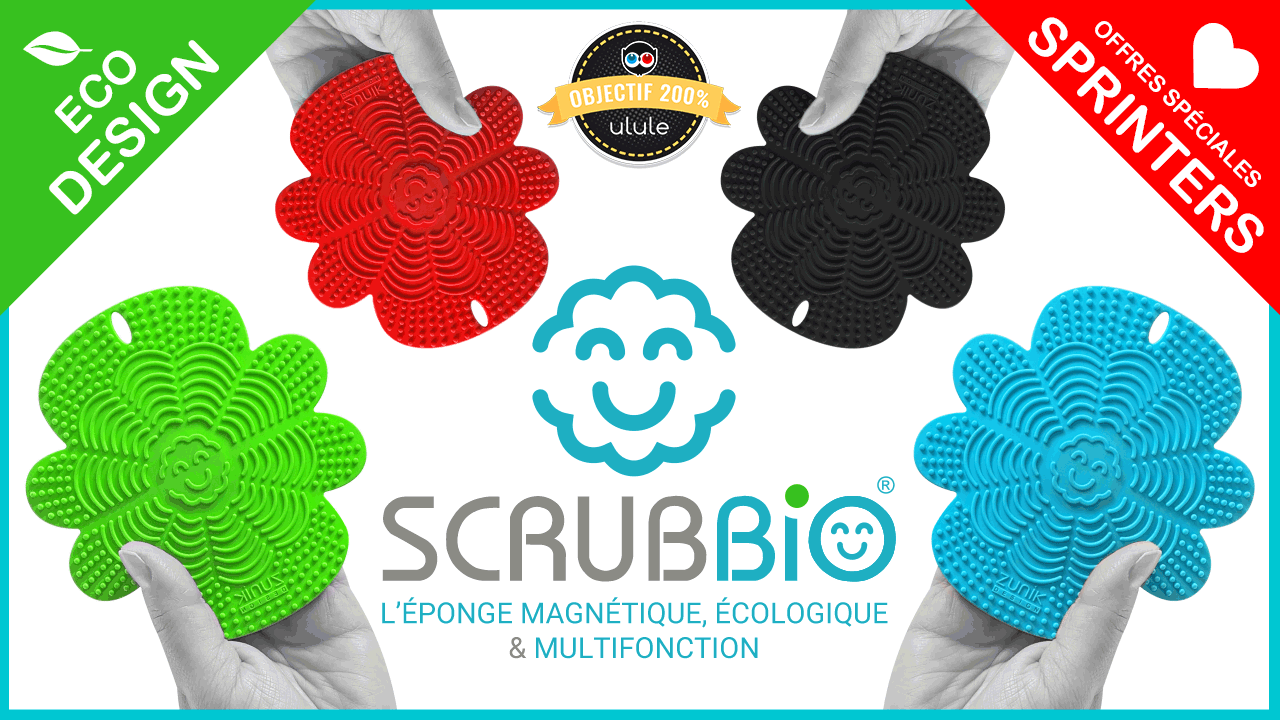SCRUBBIO 8-en-1: L'Éponge Écologique & Magnétique.