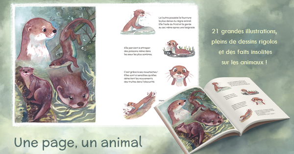 Livre illustré : Une page, un animal