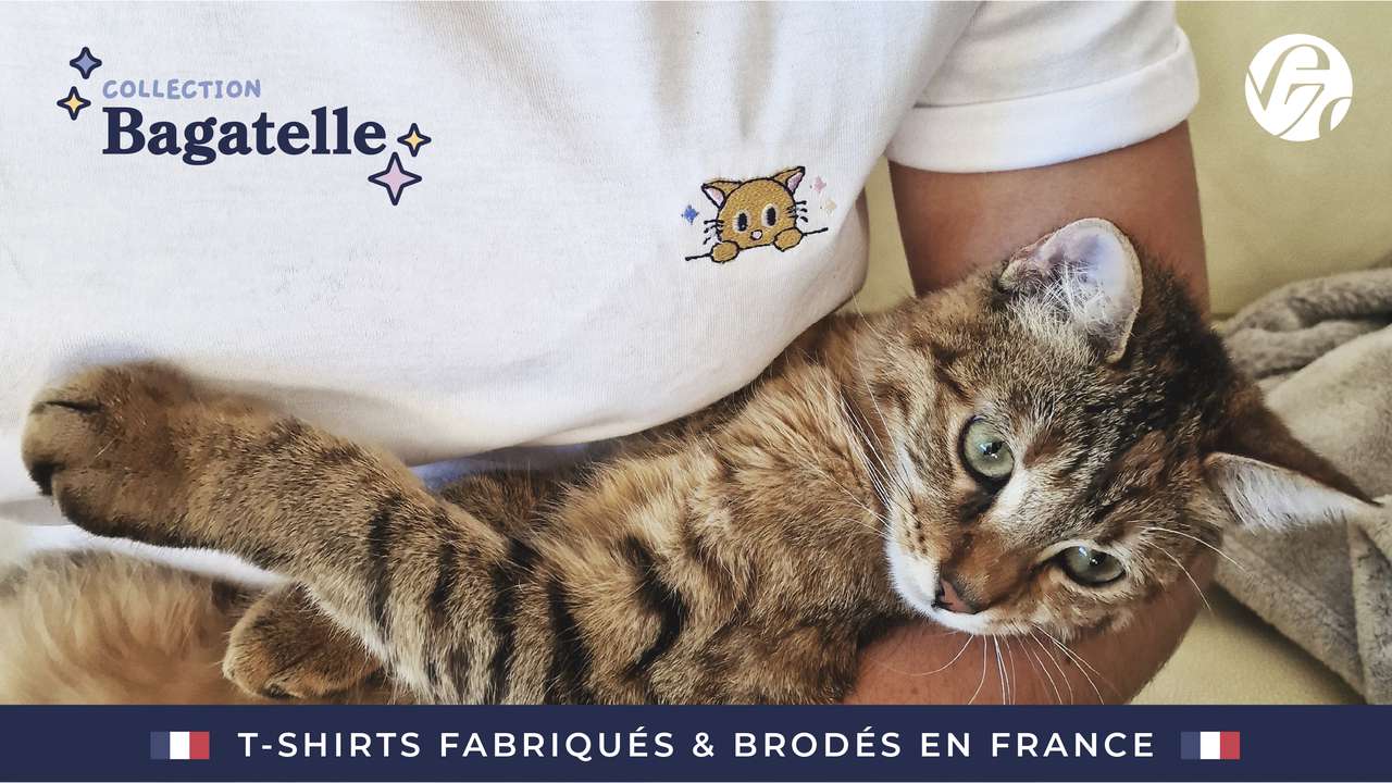 T-shirts brodés Made in France - Collection Bagatelle