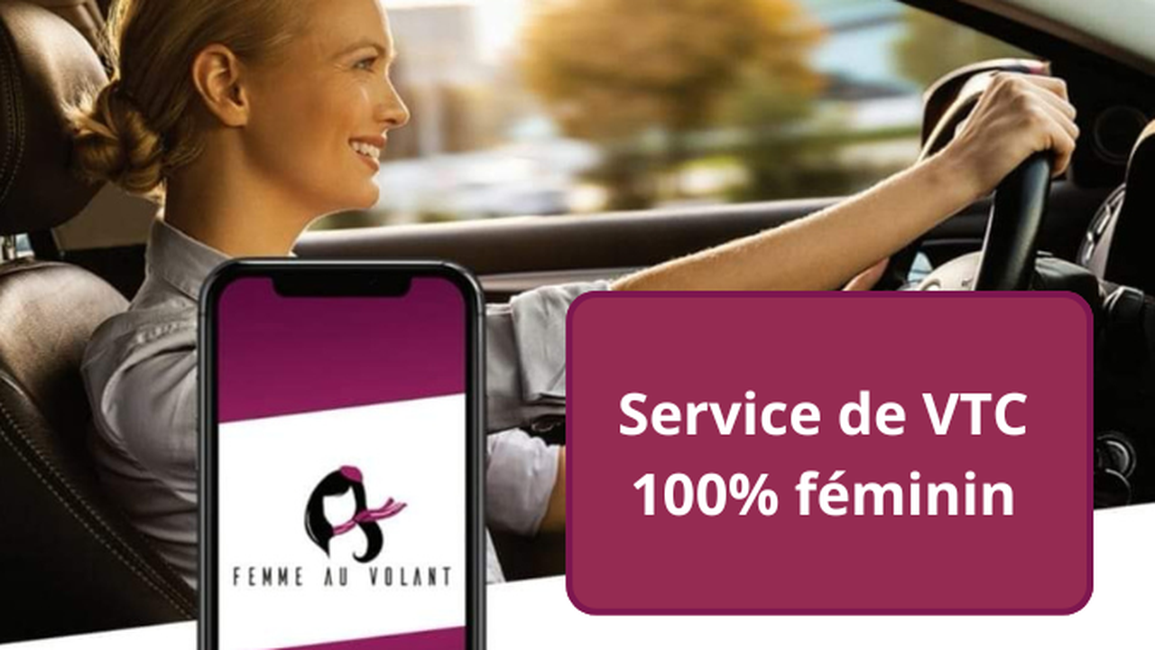Femme au volant, service de VTC 100% féminin