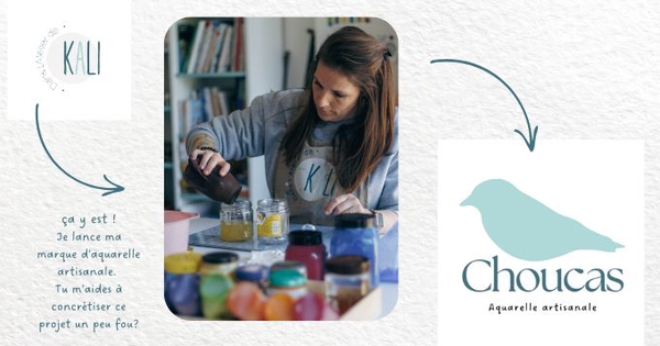 Kali créé sa marque d'aquarelle artisanale : " Choucas
