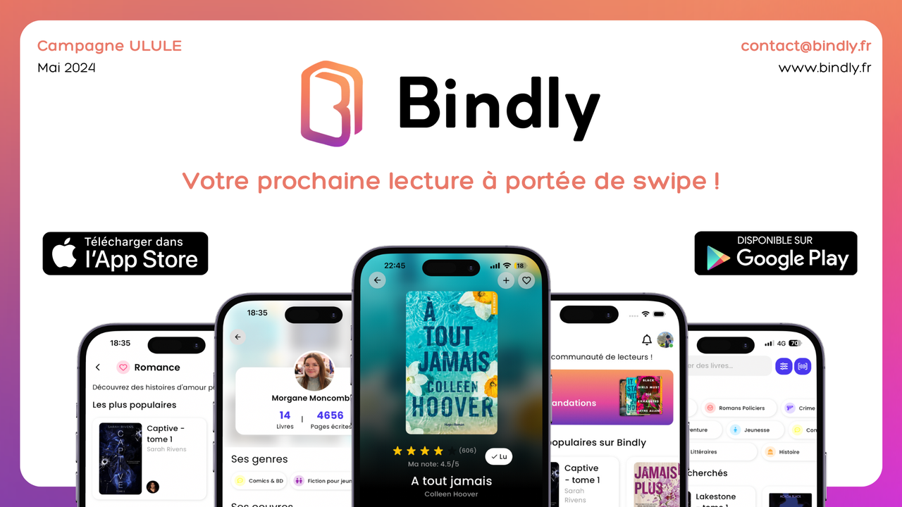 Bindly, l'application de recommandation littéraire