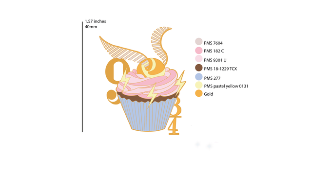 Golden snitch cupcake pin's
