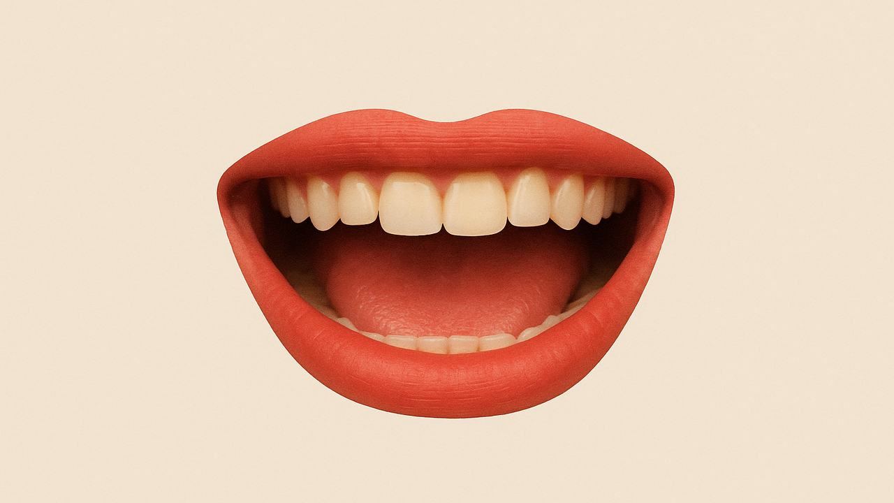 Envie de rire avec la bouche