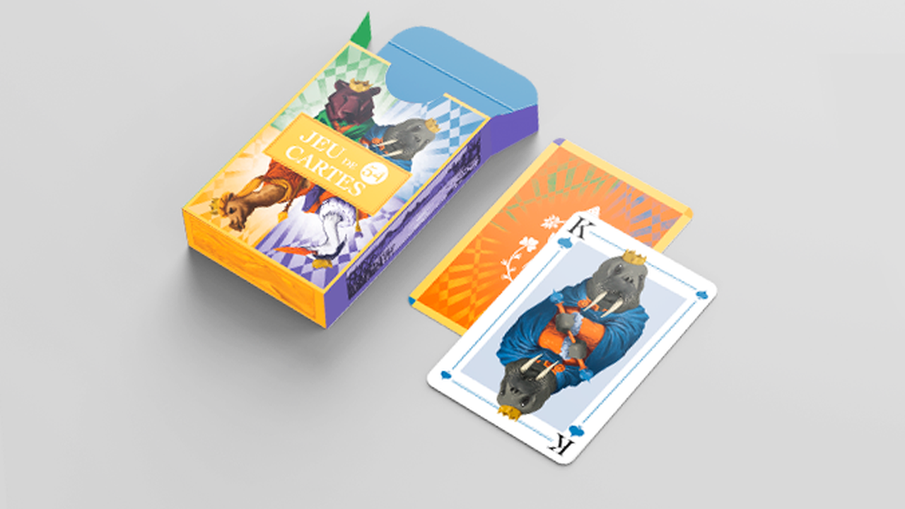 Jeu de 54 cartes illustré