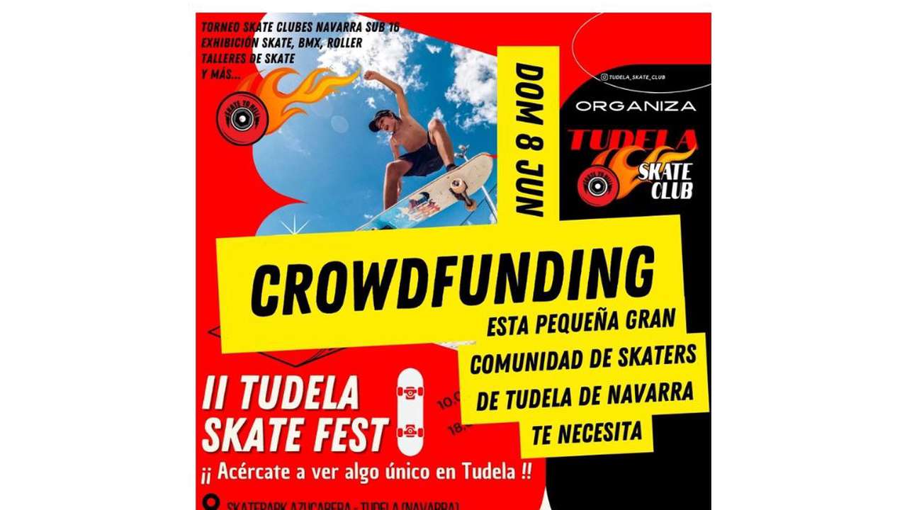 TUDELA SKATE CLUB TE NECESITA: Skate Fest + Material Técnico