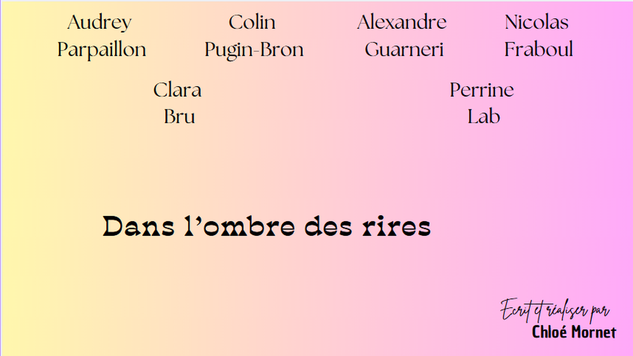 Dans l'ombre des rires
